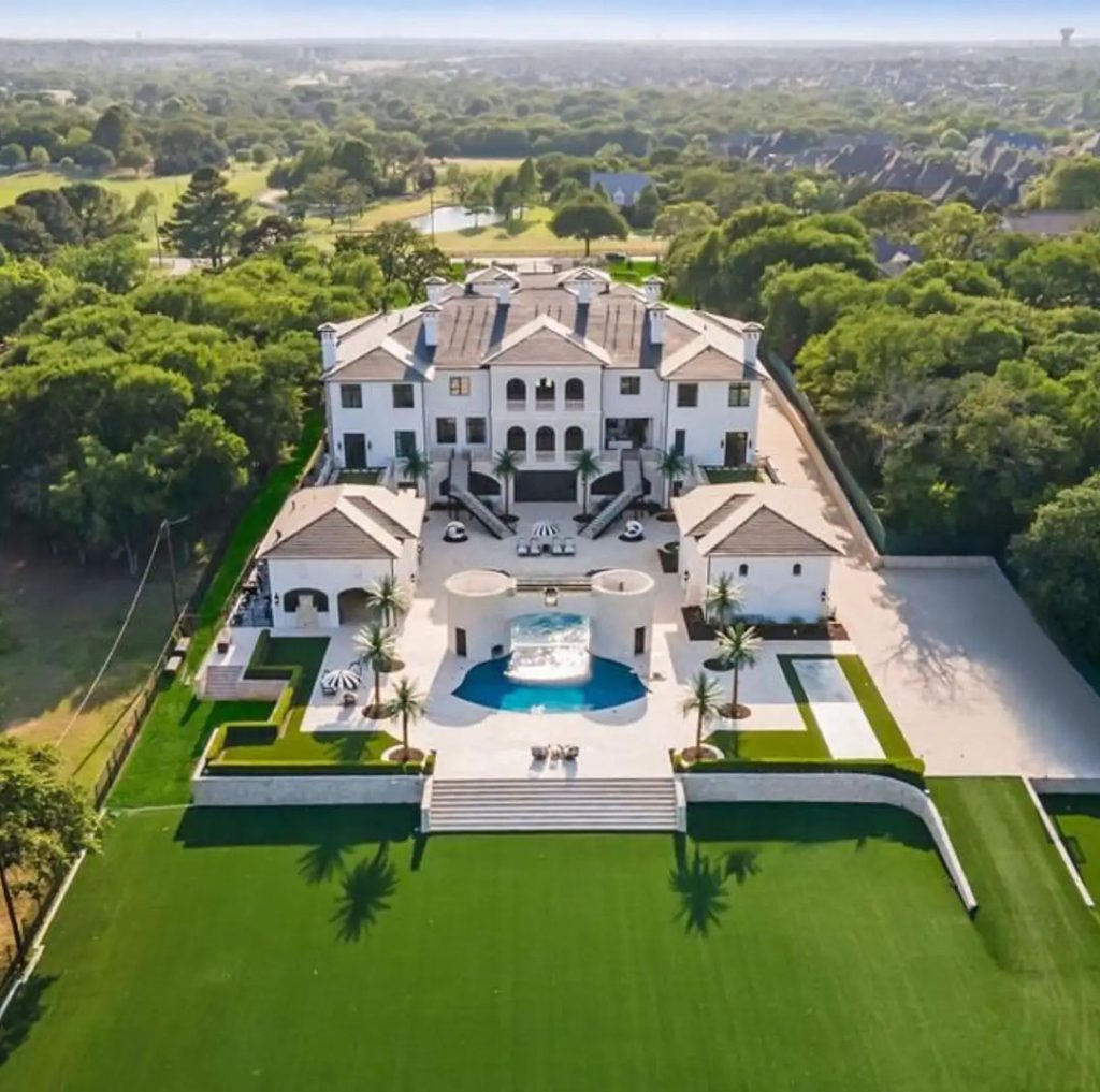 Transitional Mediterranean Home with Symmetrical Architecture