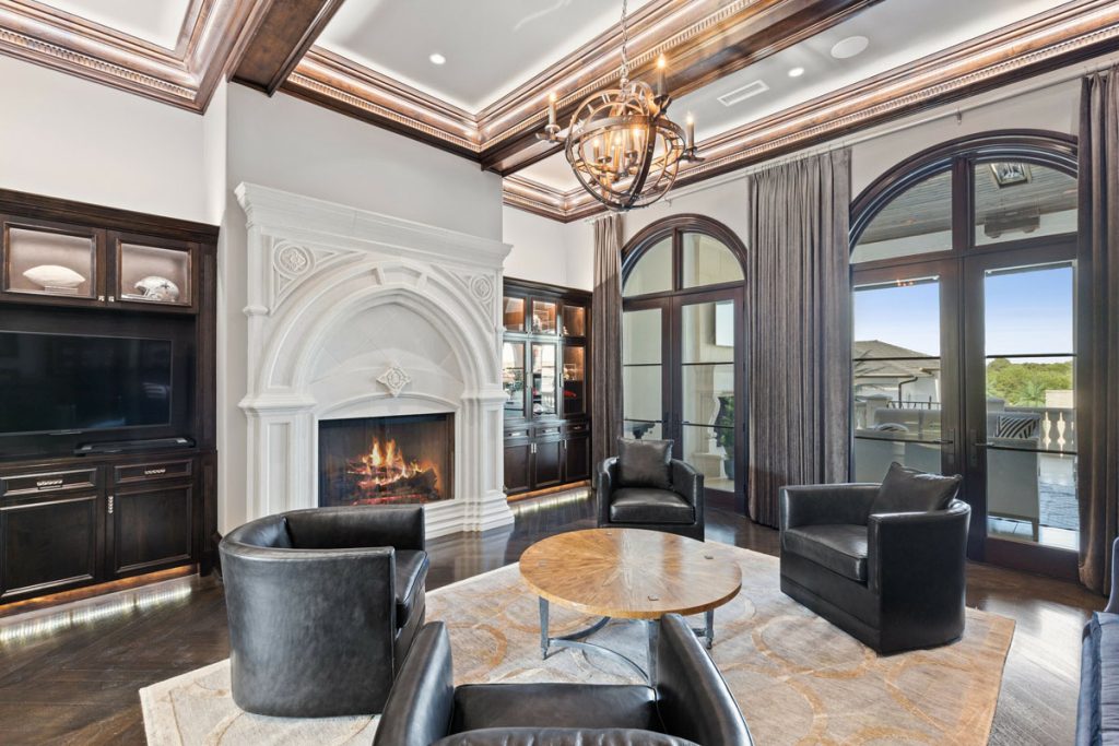 Transitional Mediterranean Home with Symmetrical Architecture