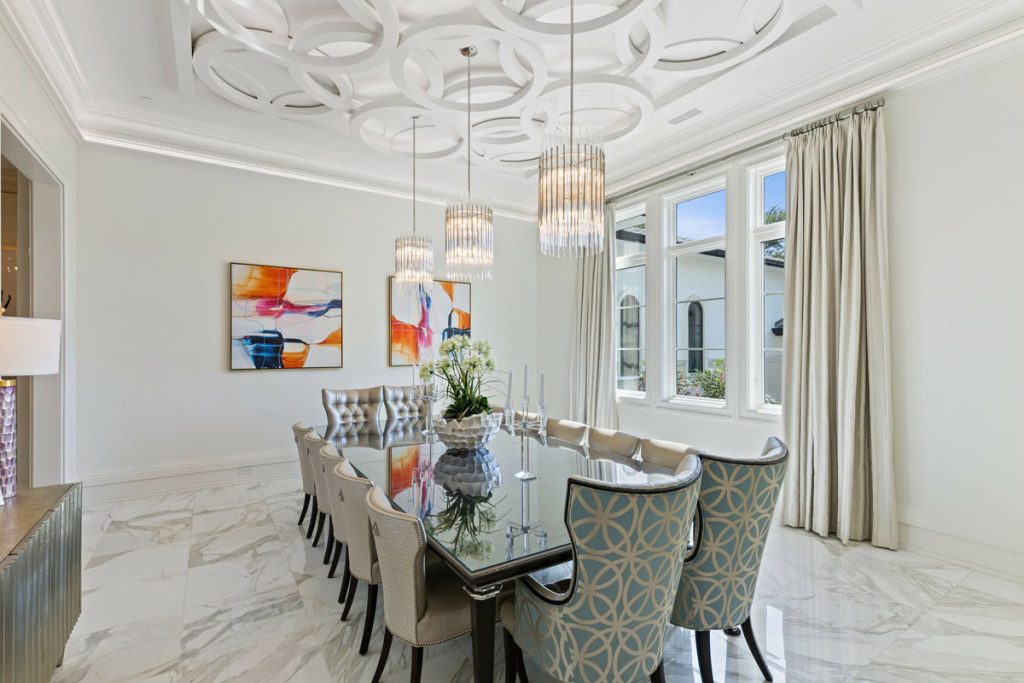 Transitional Mediterranean Home with Symmetrical Architecture