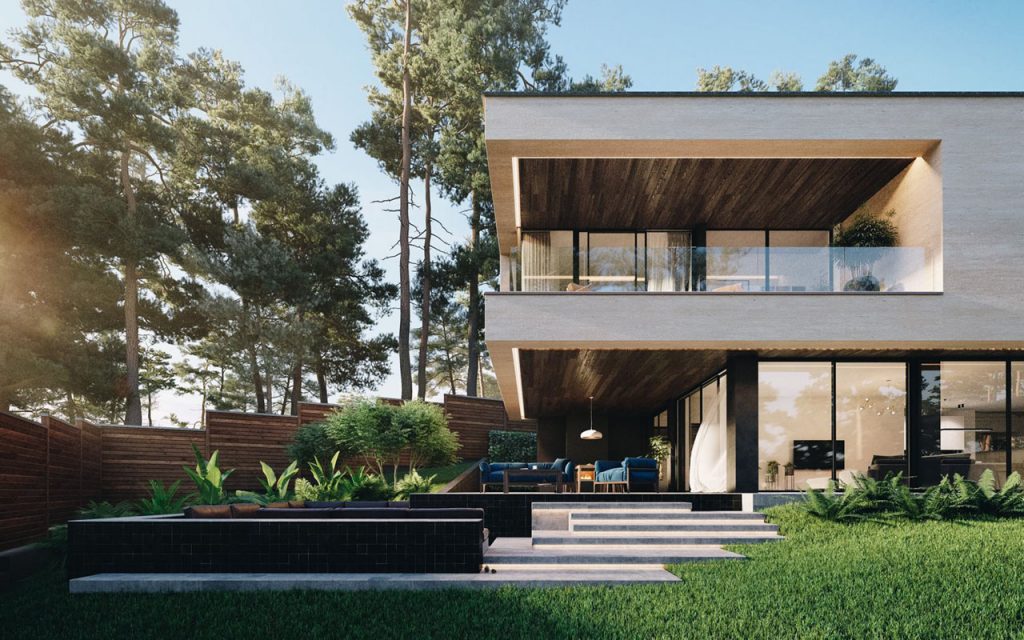 Gated Riverside Modern House in Ukraine Surrounded by Nature