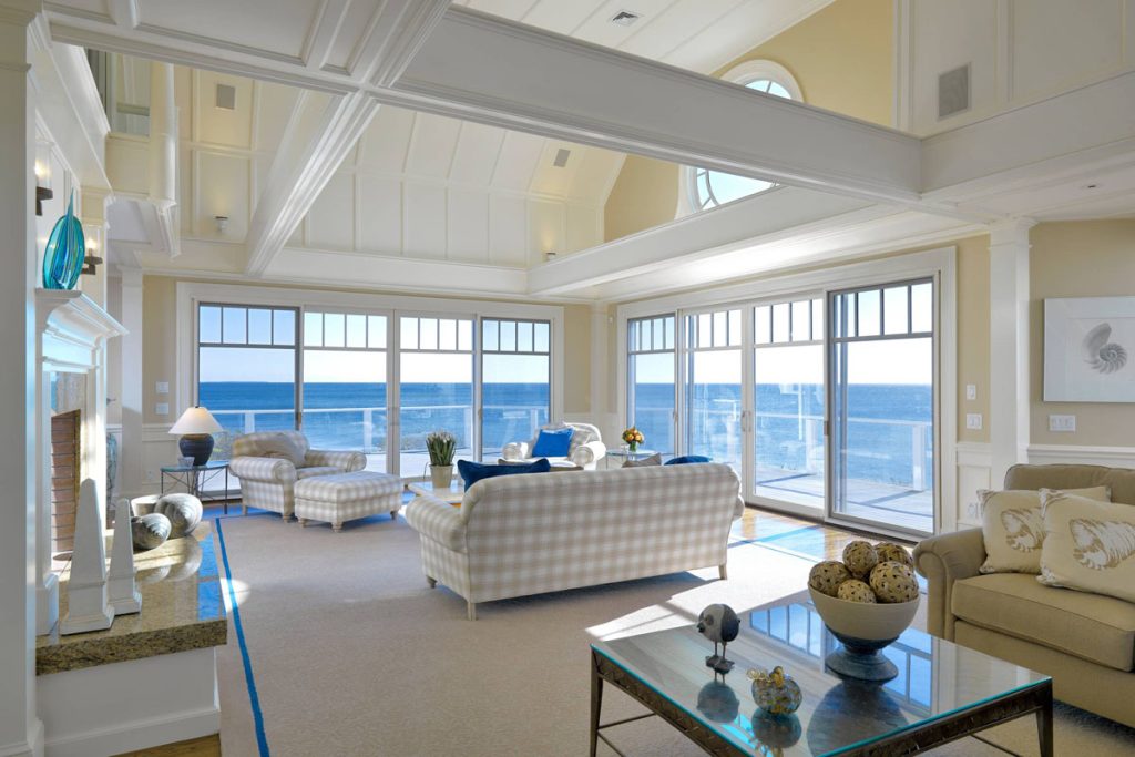 Shingle Style Gable Waterfront Home in Cape Cod