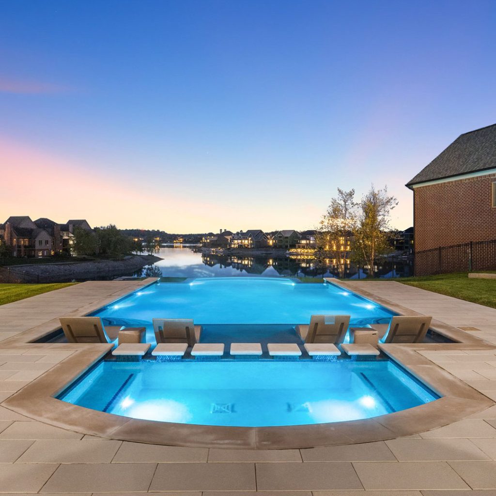 A Refined Lakeside Oasis with Elegant Backyard Pool