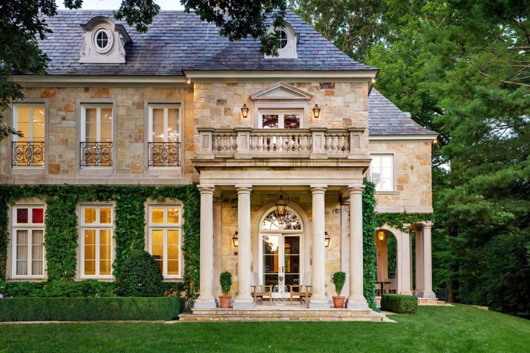 Elegant French Neoclassical Stone Mansion in Connecticut