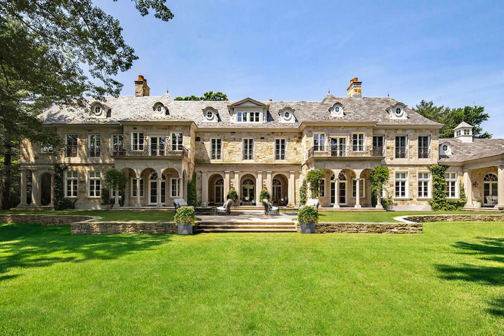 Elegant French Neoclassical Stone Mansion in Connecticut