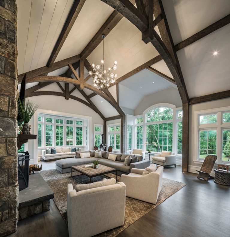 Rustic Elegant Gambrel Style Estate with Transitional Elements