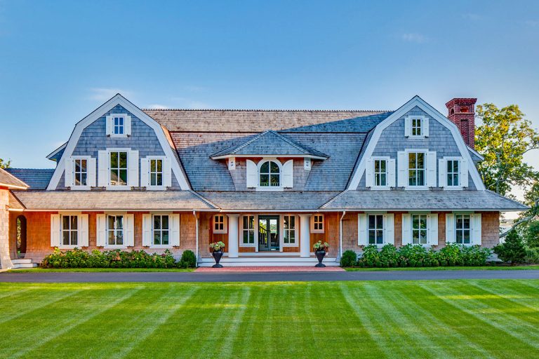 Seaside Home with Dutch Colonial Revival Architecture
