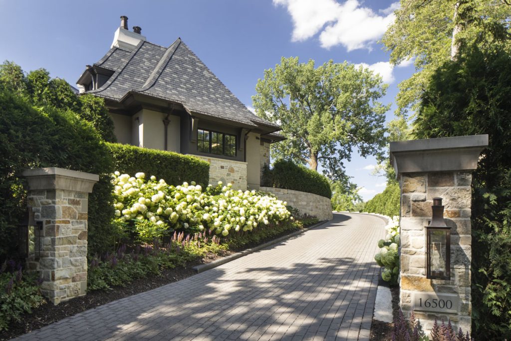 Timeless Castle-Like Stone Mansion with Transitional Architecture