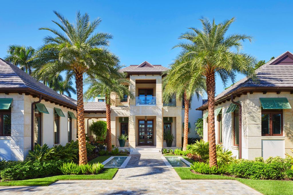 Waterfront Island-Style Home in Naples with Tropical Gardens