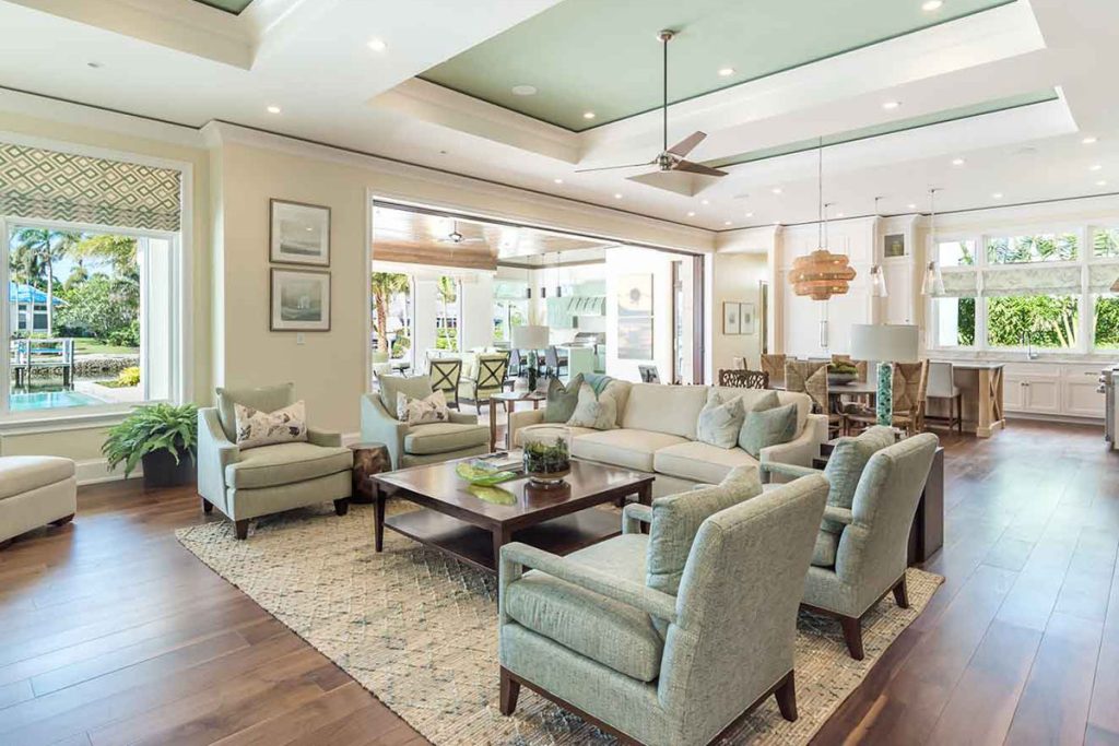 Waterfront Island-Style Home in Naples with Tropical Gardens