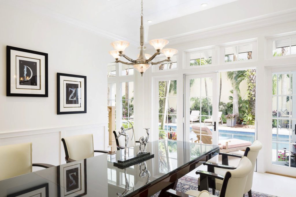 British Colonial Style House in Florida with Courtyard Pool