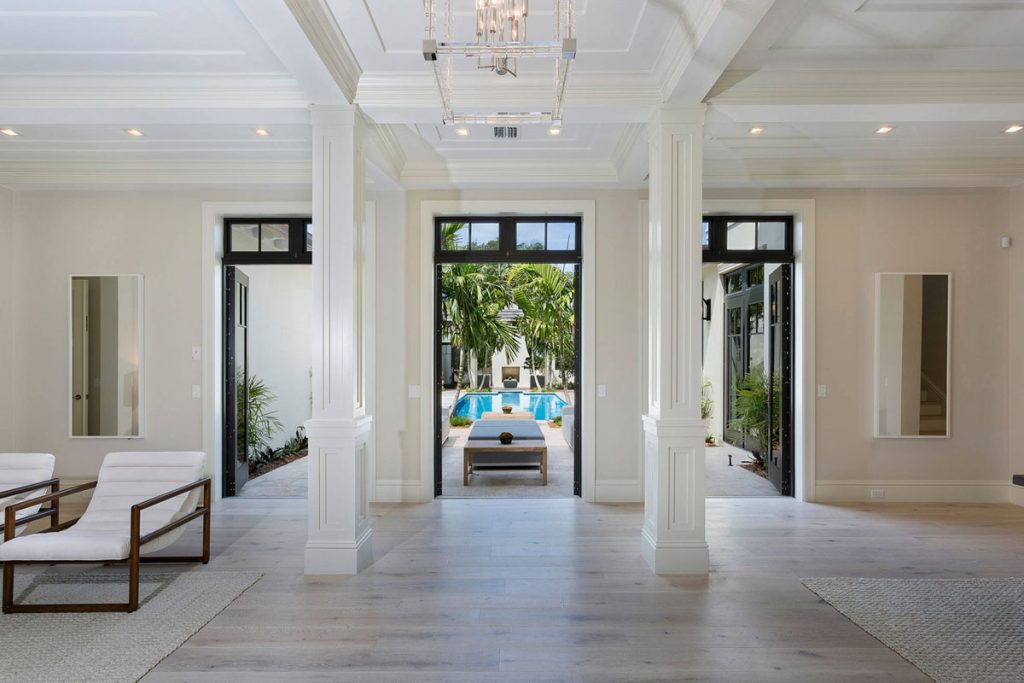 Colonial West Indies-Style Beach Estate with Pool Courtyard