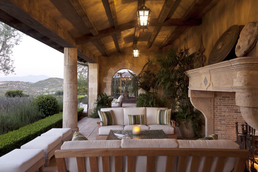 Rustic Tuscan Farmhouse Style Stone Villa in California