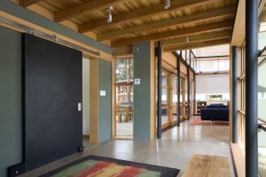 Modern Industrial Suburban House in Seattle with Curved Roof
