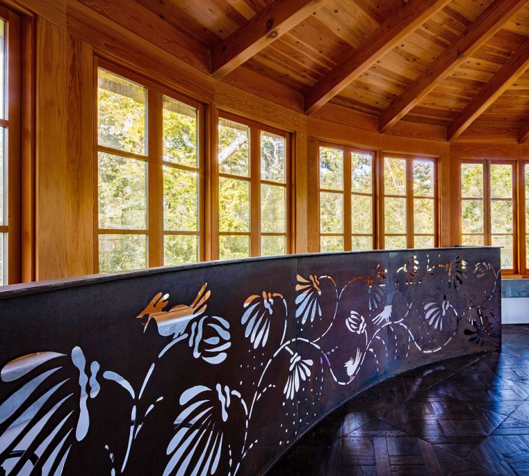 Round Stone Tower House with Modern Rustic Charm