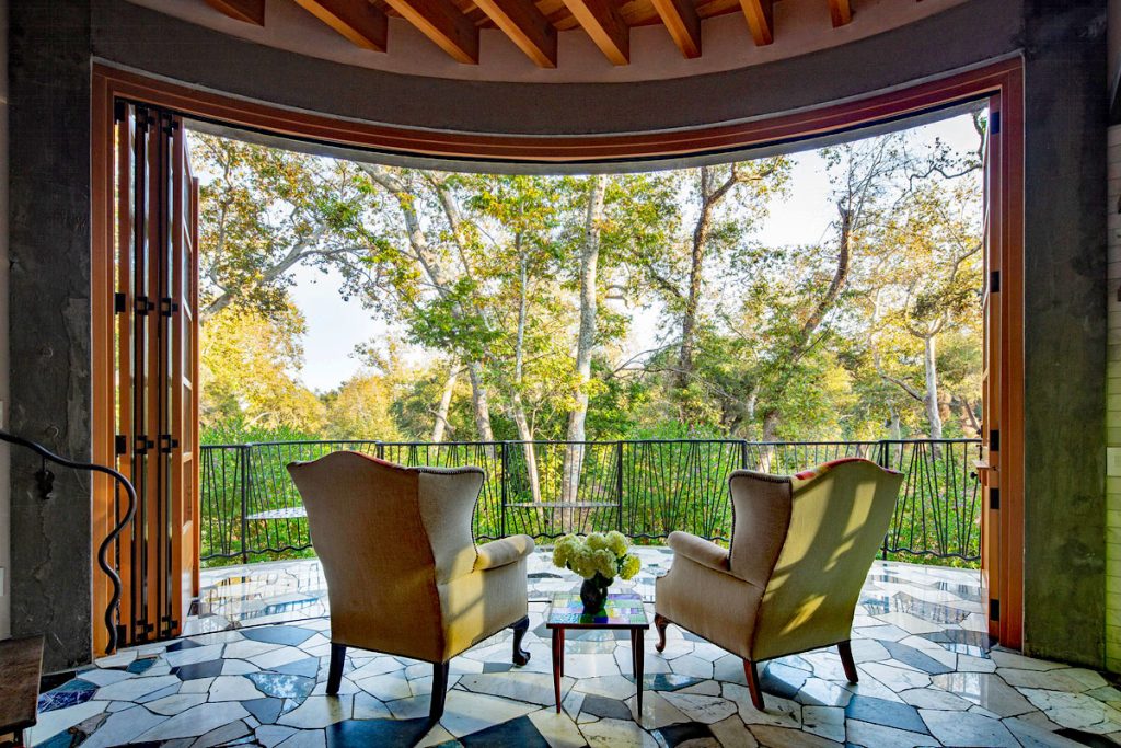 Round Stone Tower House with Modern Rustic Charm