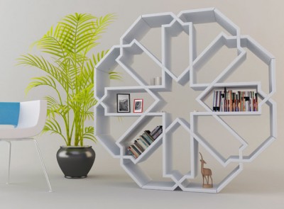 Moroccan Inspired Zelli Bookshelves | iDesignArch | Interior Design ...